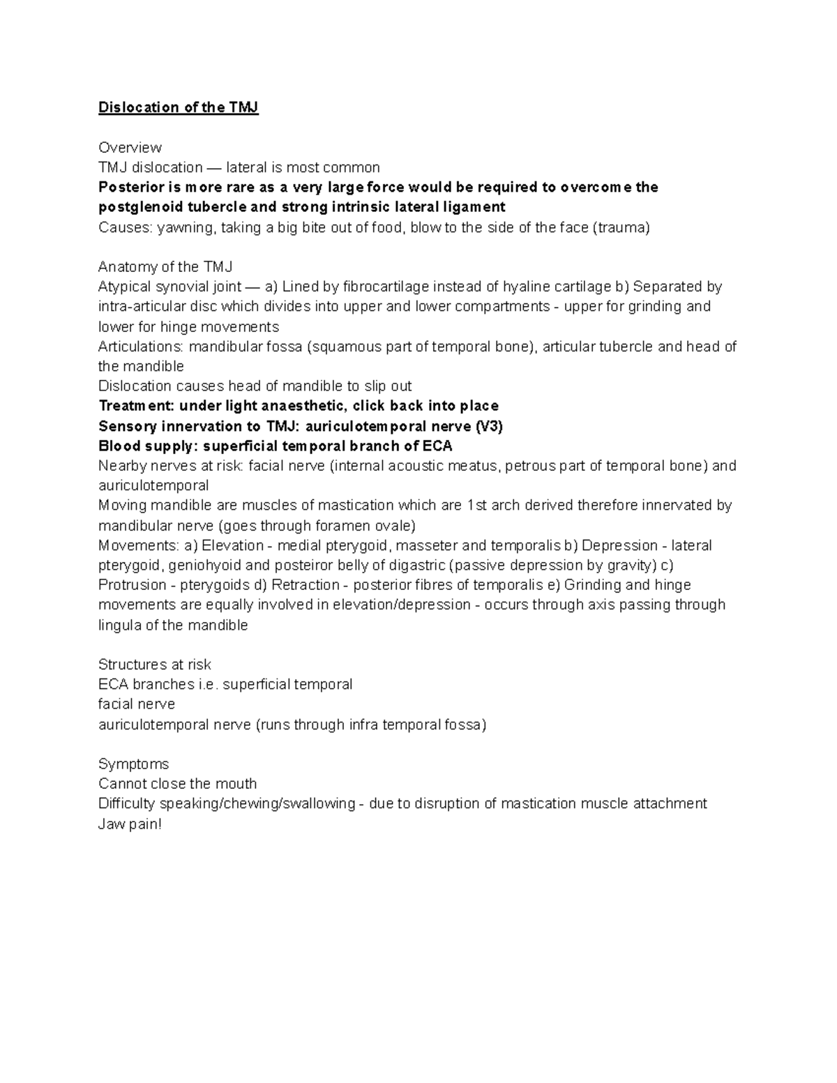 21 Dislocation of the TMJ - Dislocation of the TMJ Overview TMJ ...