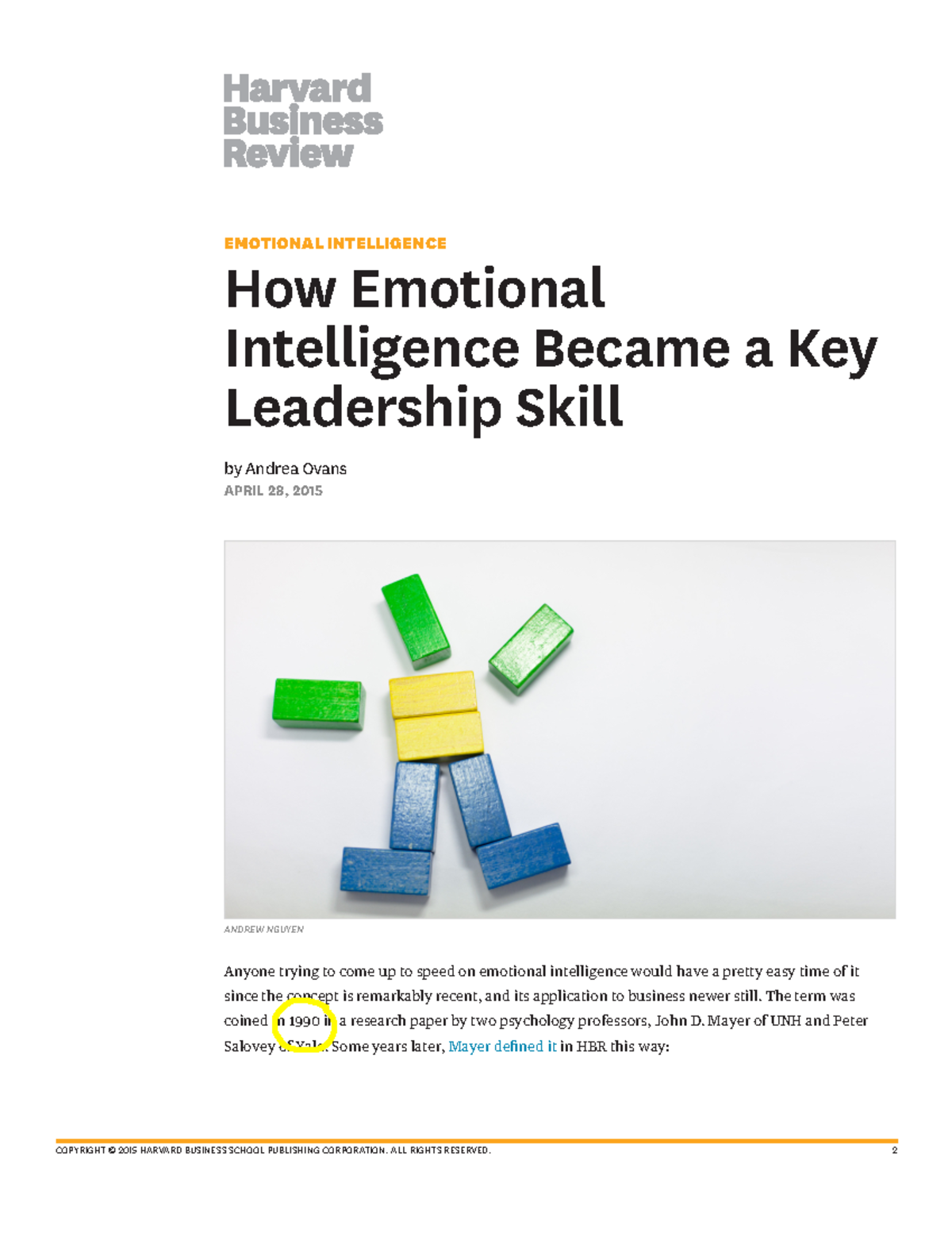 Emotional intell c200 - If completing task 1, this will support ...