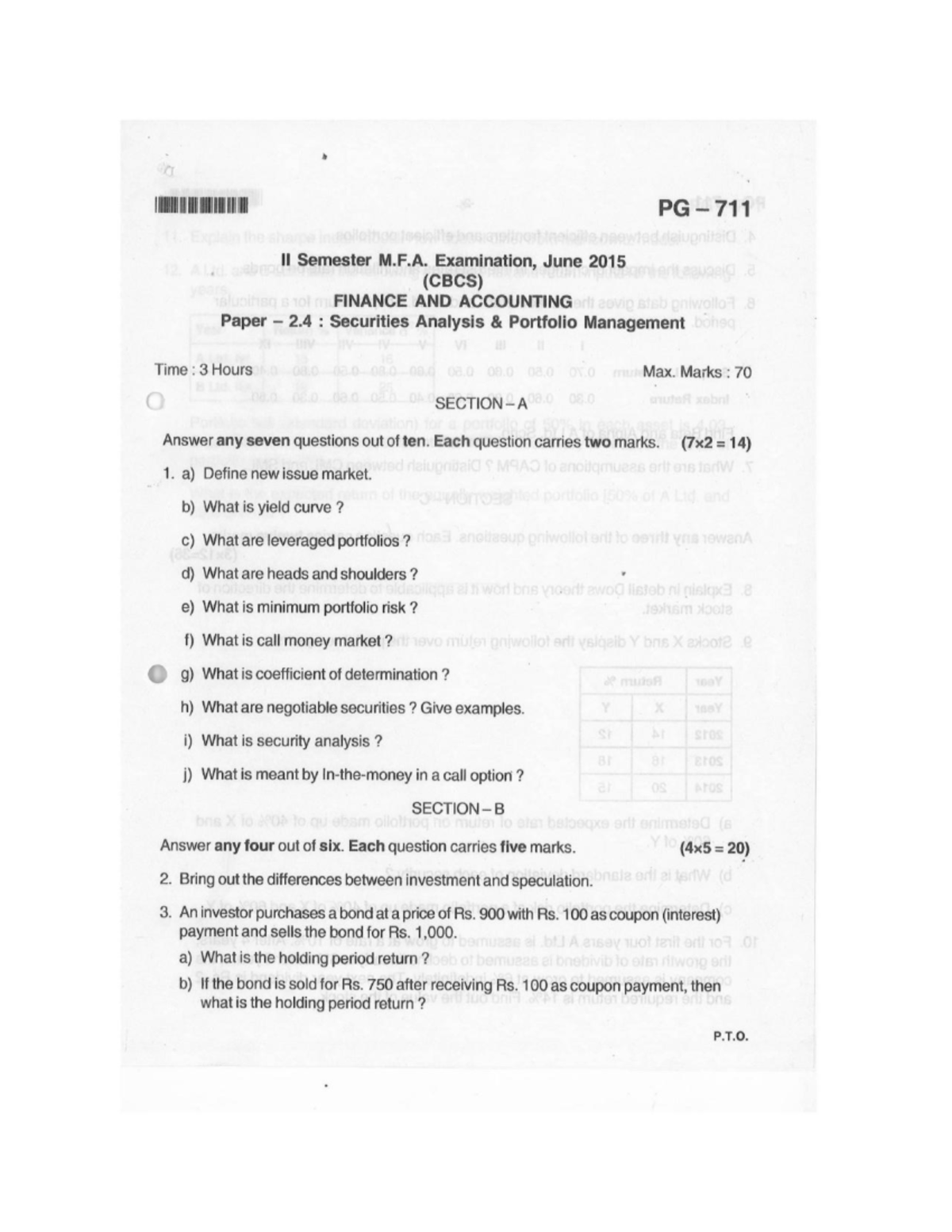 Securities analysis portfolio management - MBA - Studocu
