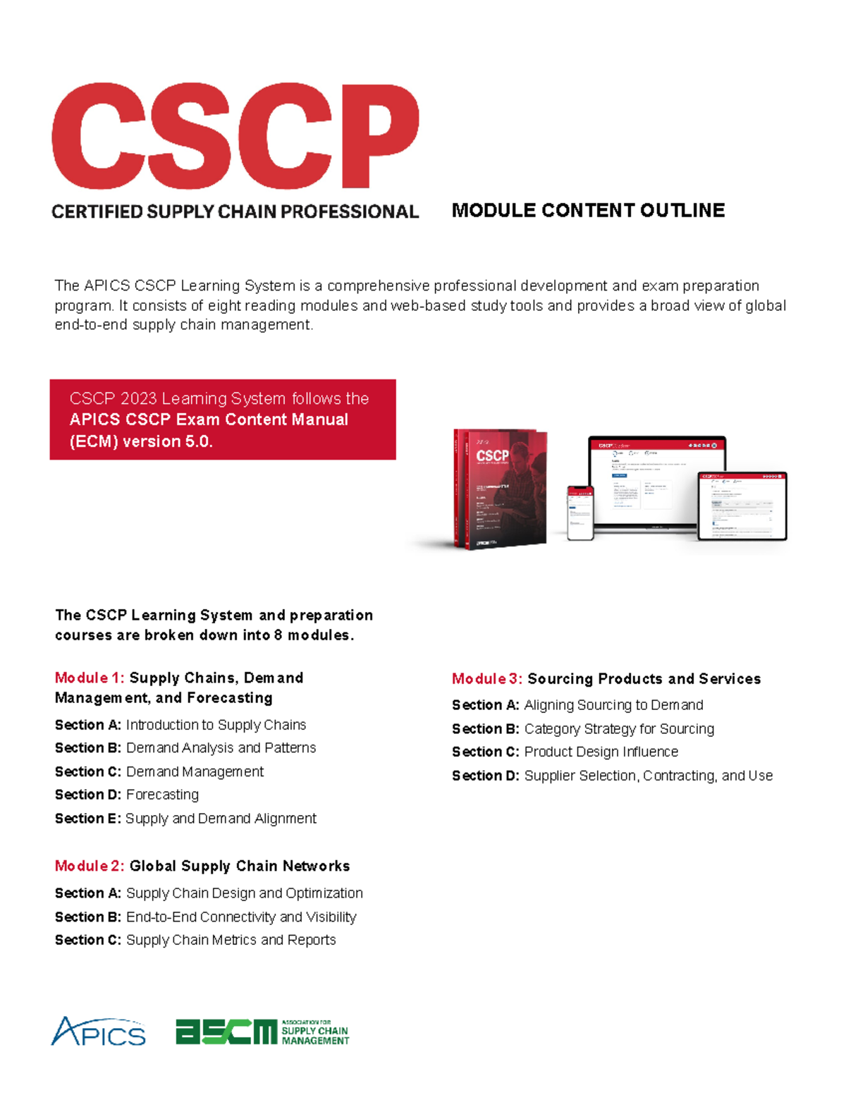 Cscp module content outline - MODULE CONTENT OUTLINE The APICS CSCP ...