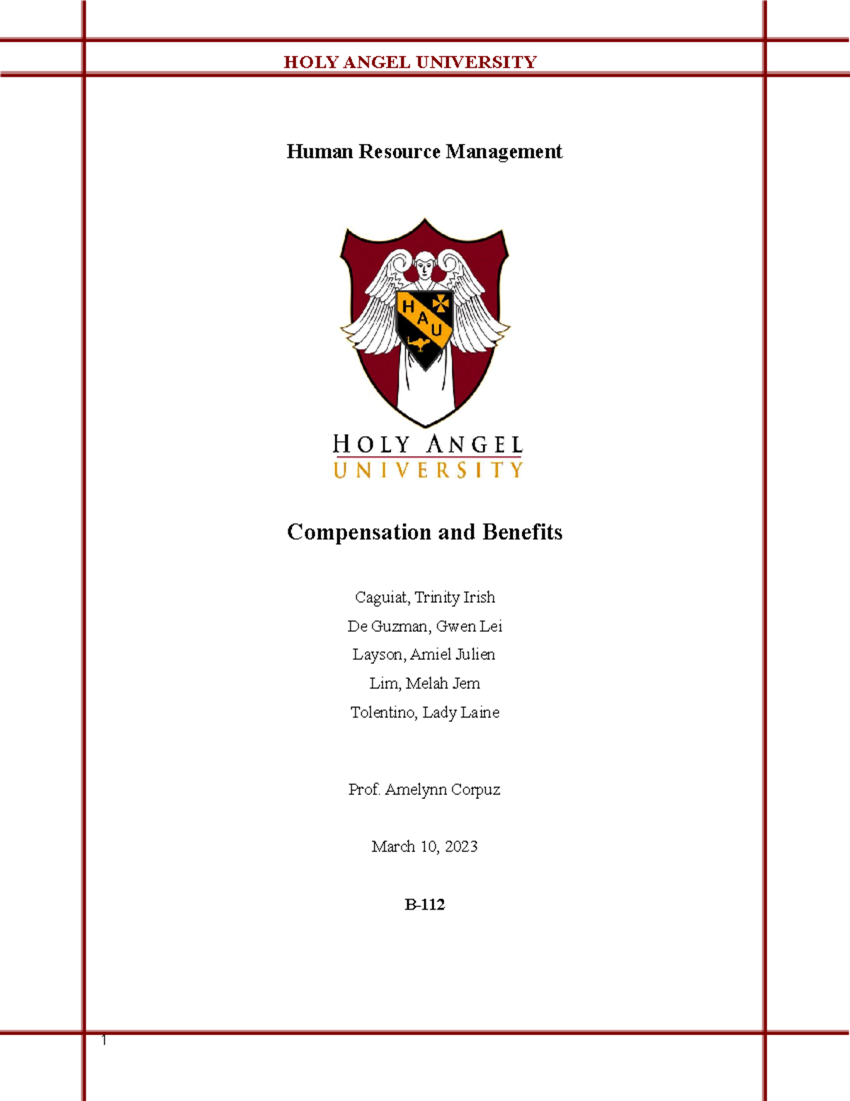 Humres Compensation AND Benefits - Human Resource Management ...