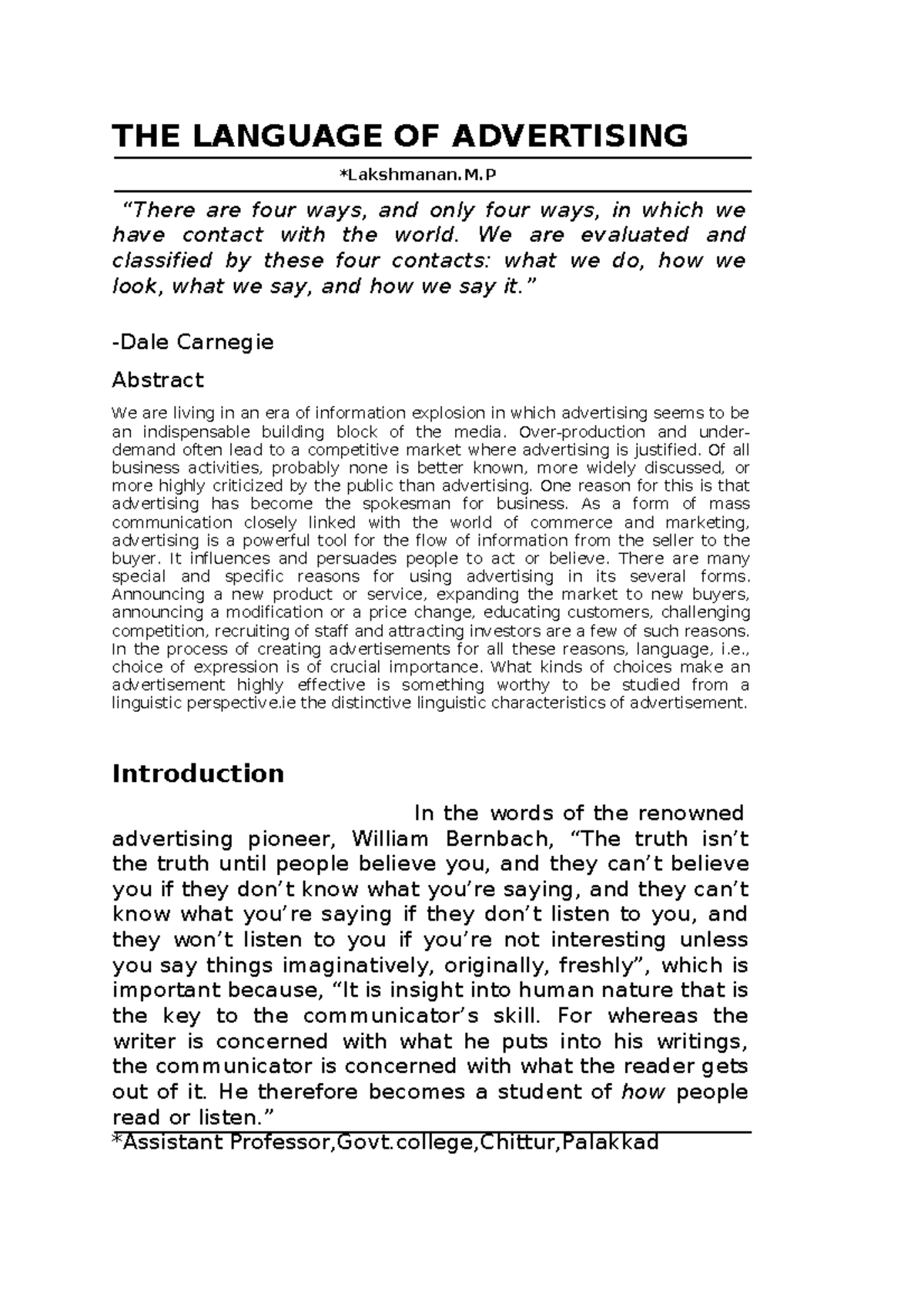 223535534 48725365 Language of Advertising - THE LANGUAGE OF ...