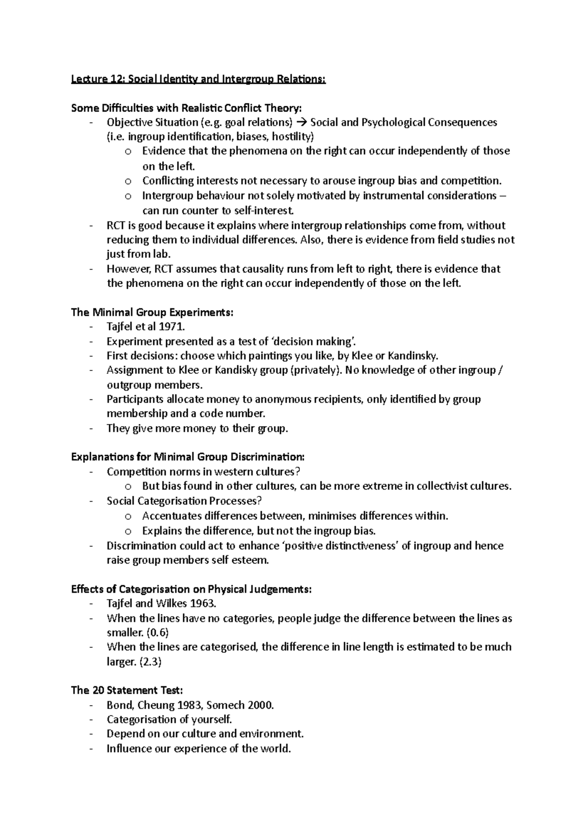 Lecture 12- Social Identity and Intergroup Relations - goal relations ...