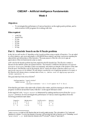 Lab 8 Reading - CSE5AIF Artificial Intelligence Fundamentals Lab 8: Decision Trees Lab ...