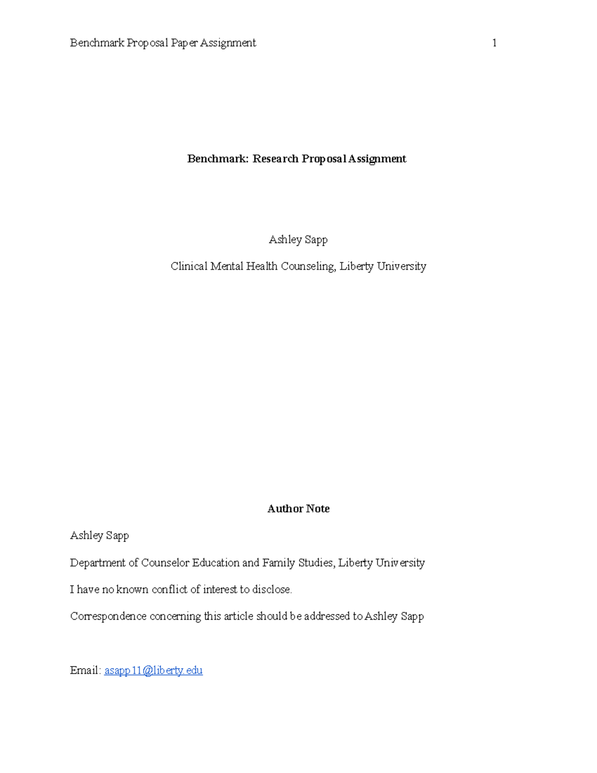 Bench Research Sub - None - Benchmark: Research Proposal Assignment ...