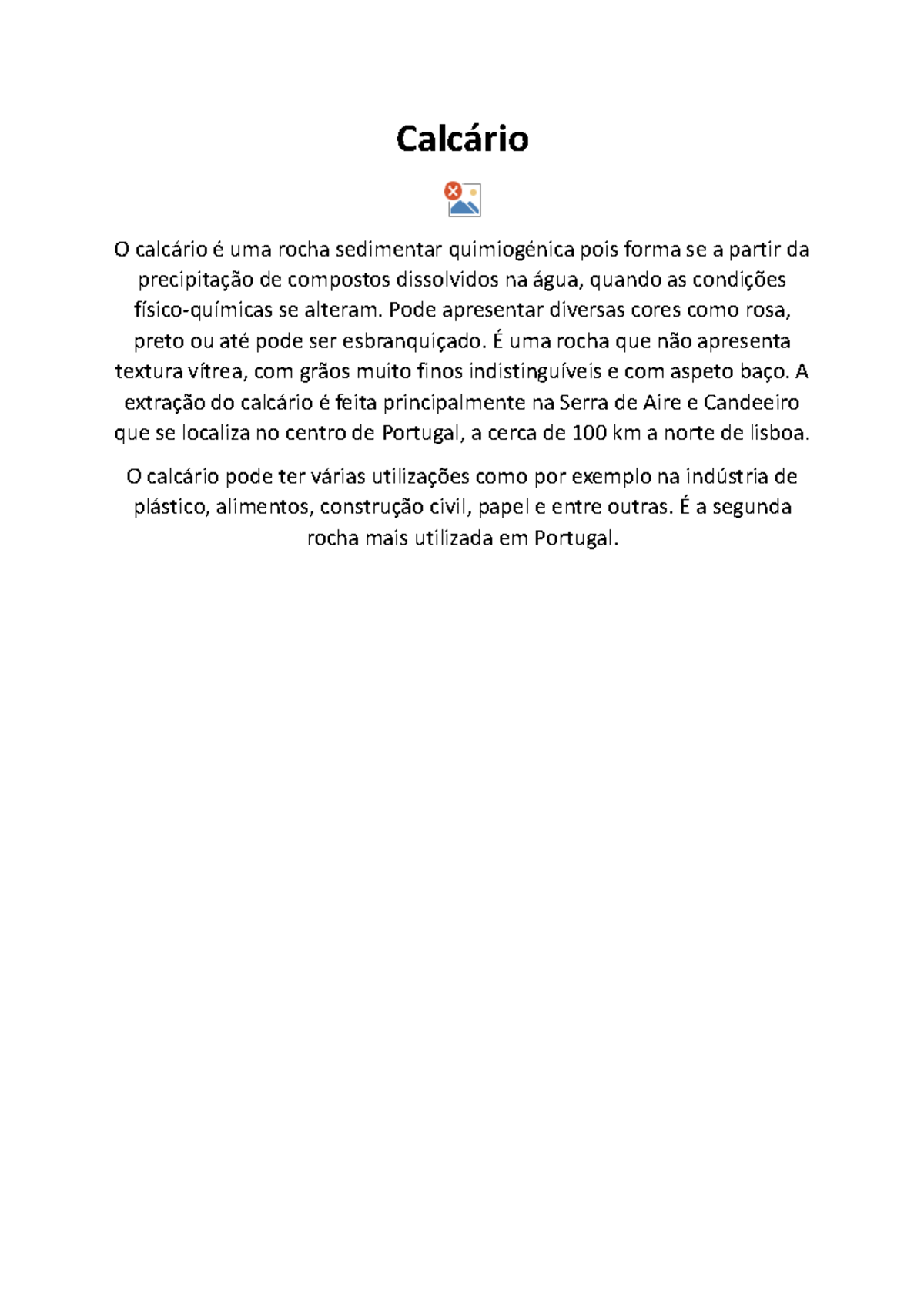 Calcário - Constituição do cálcario - Calcário O calcário é uma rocha ...