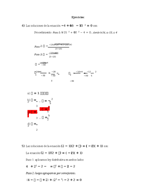 Actividad 5 - Ecuaciones lineales y sistemas 2x2 - . Matemáticas Básicas Universidad ...