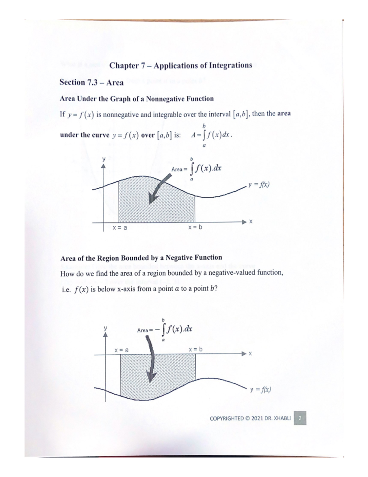 Applications of Integrations - MATH 1432 - Studocu