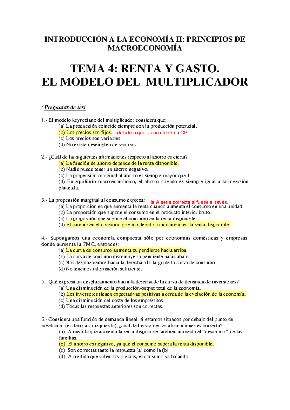 2024 Ejercicios TEMA4 - ej tema 4 macro - INTRODUCCIÓN A LA ECONOMÍA II: PRINCIPIOS DE ...