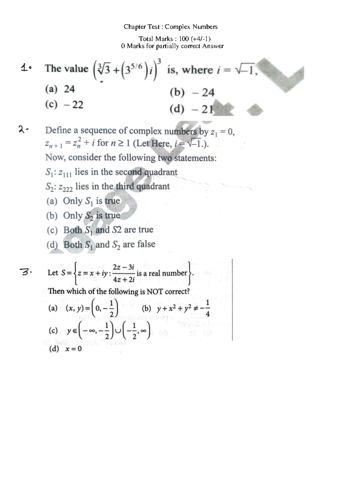 Complex test (1)pdf 241118 103450 - Biology SL - Chapter Test : Complex ...