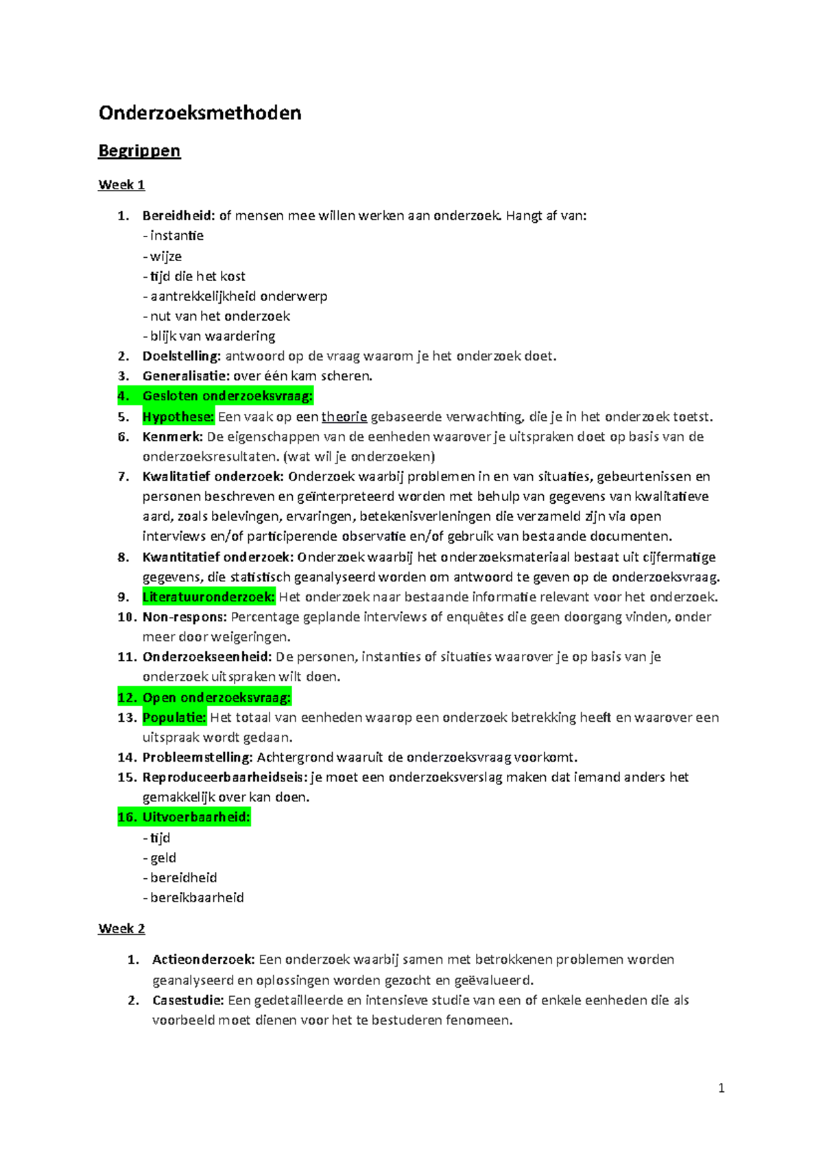Onderzoeksmethoden samenvatting+begrippen - Onderzoeksmethoden ...