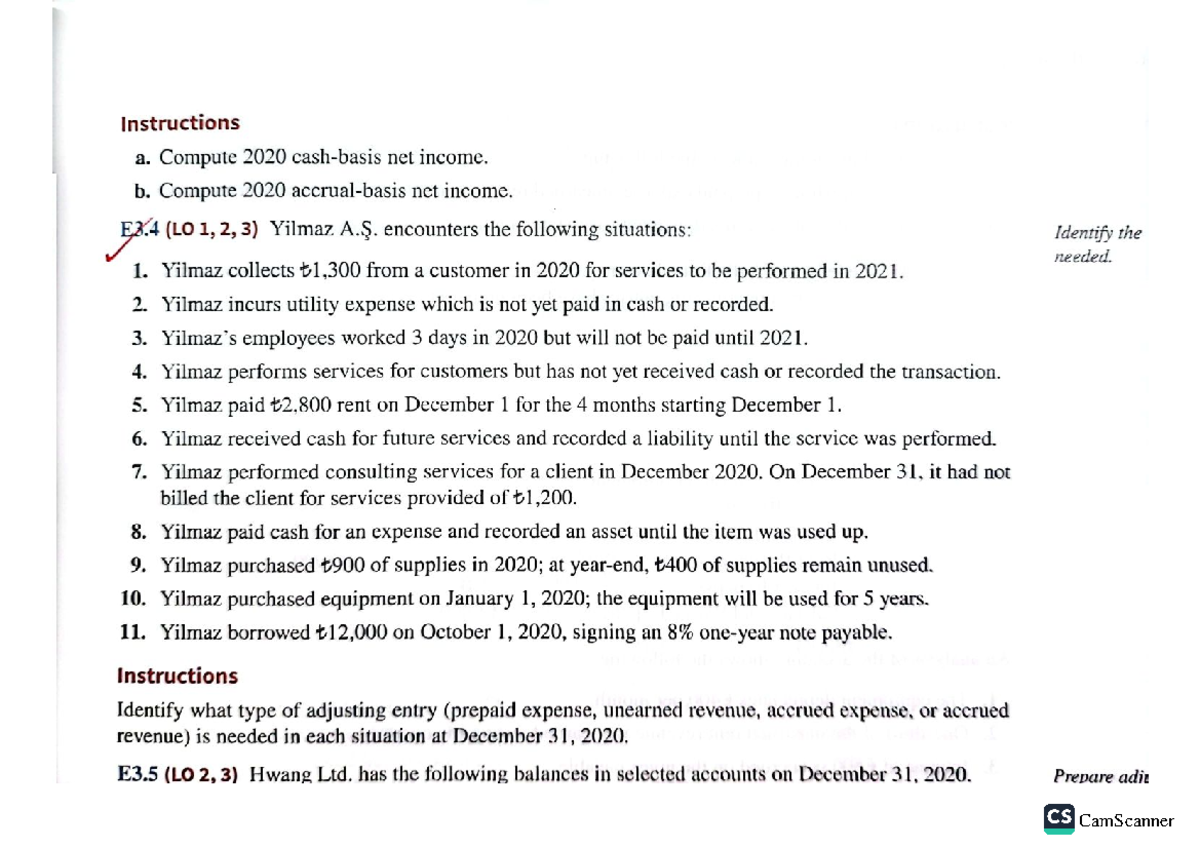 BIS - Ch.3 Assignment - Accounting principles - Studocu