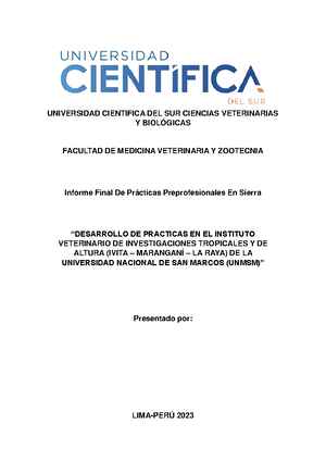 Annotated- Informe%2 003-Gen%C3%A9tica - FACULTAD DE CIENCIAS DE LA ...