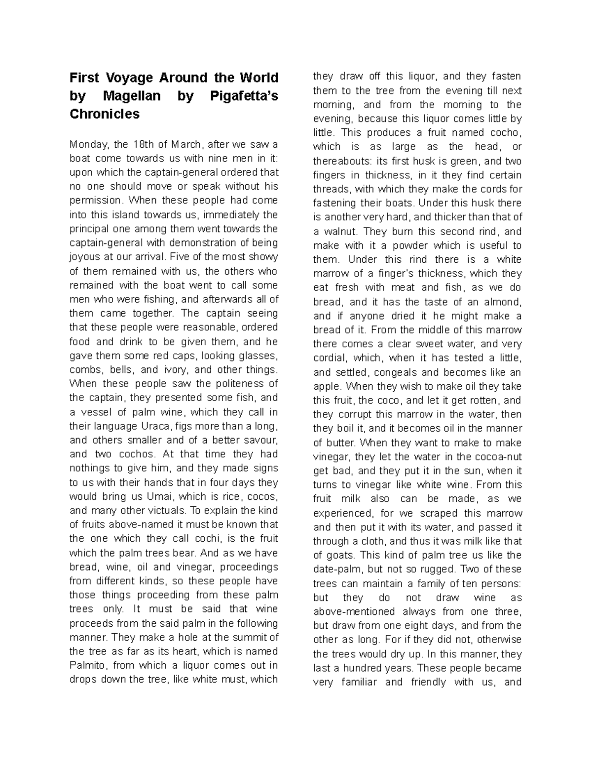 First Voyage Around The World By Magellan By Pigafetta s Chronicles first-voyage-around-the-world-by-magellan-by-pigafetta-s-chronicles