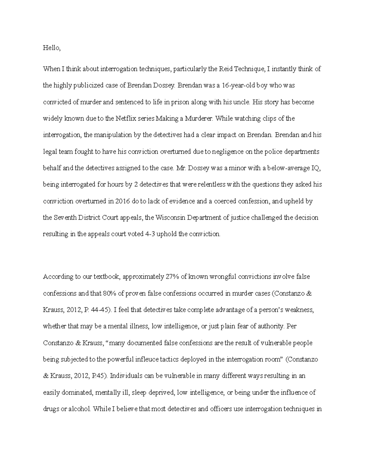 4 1 Discussion Interrogations And Confessions Hello When I Think