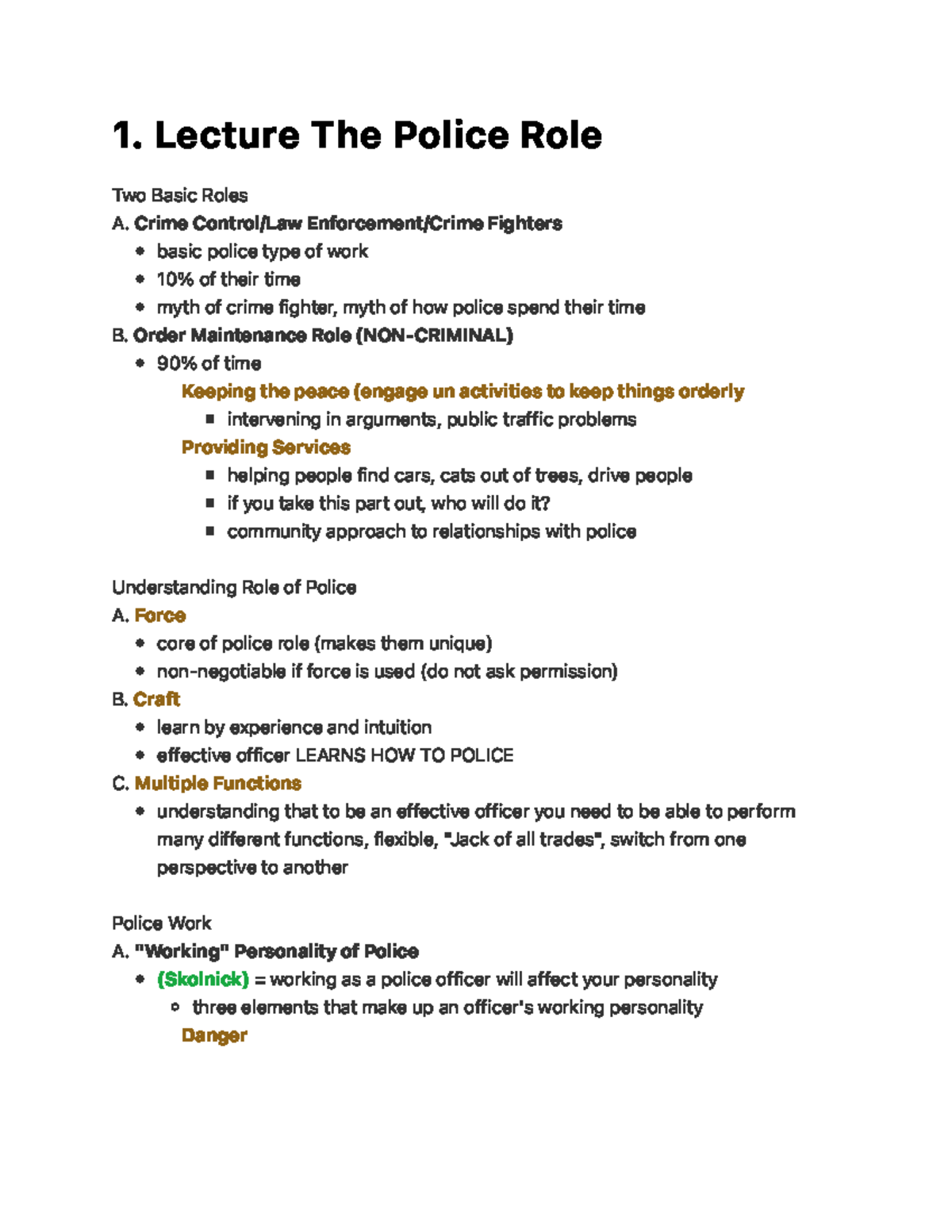 1. Lecture The Police Role - 1. Le c t u re T h e Po l i c e Ro l e Two ...