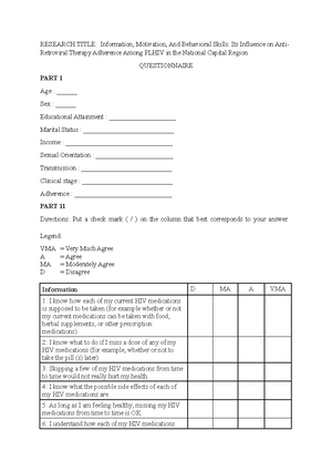 Validation Copy - questionnaire - June _____, 2023 ...