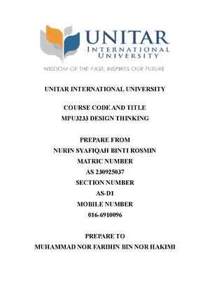 Integriti dan Anti Rasuah Individual Assignment Kajian Kes 3 - UNITAR ...