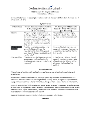 CJ 210 Module Four Practice Activity - Be sure to cite any references ...