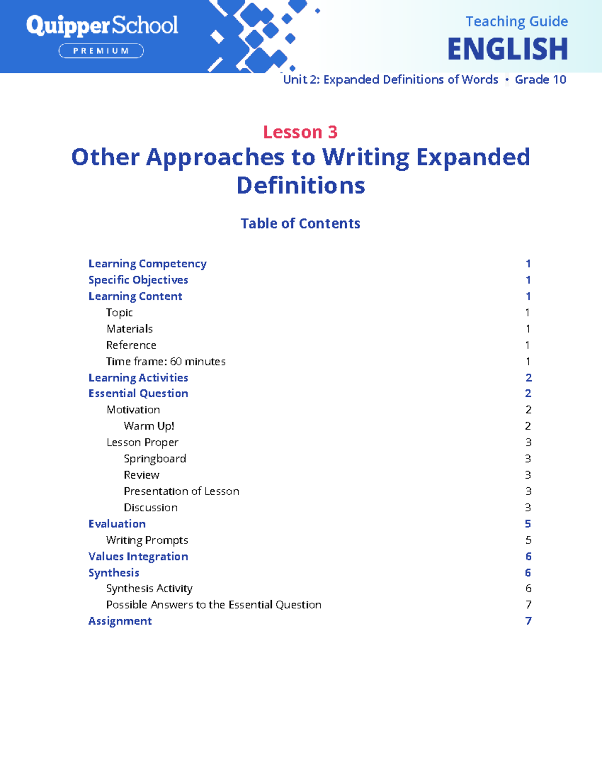 PDF-TG English-10 Unit-2 Lesson-3 Other-Approaches-to-Writing-Expanded ...