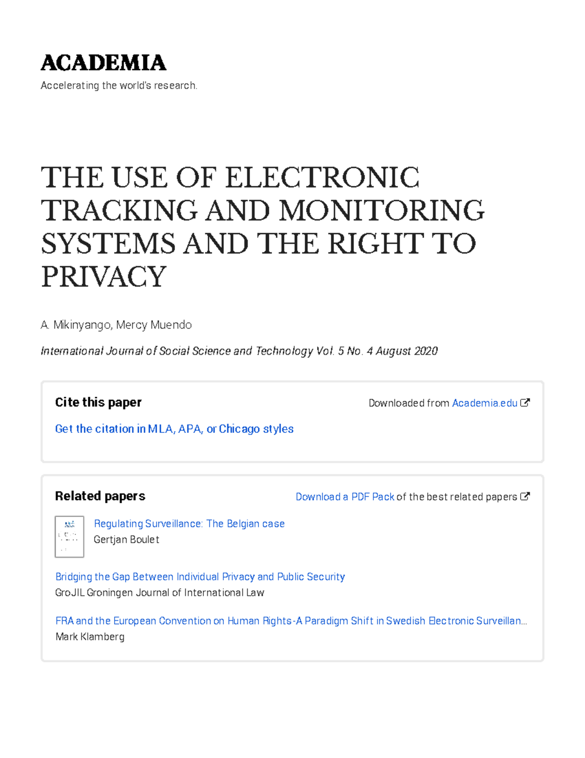 Article on Privacy-with-cover-page-v2 - Accelerating the world's ...