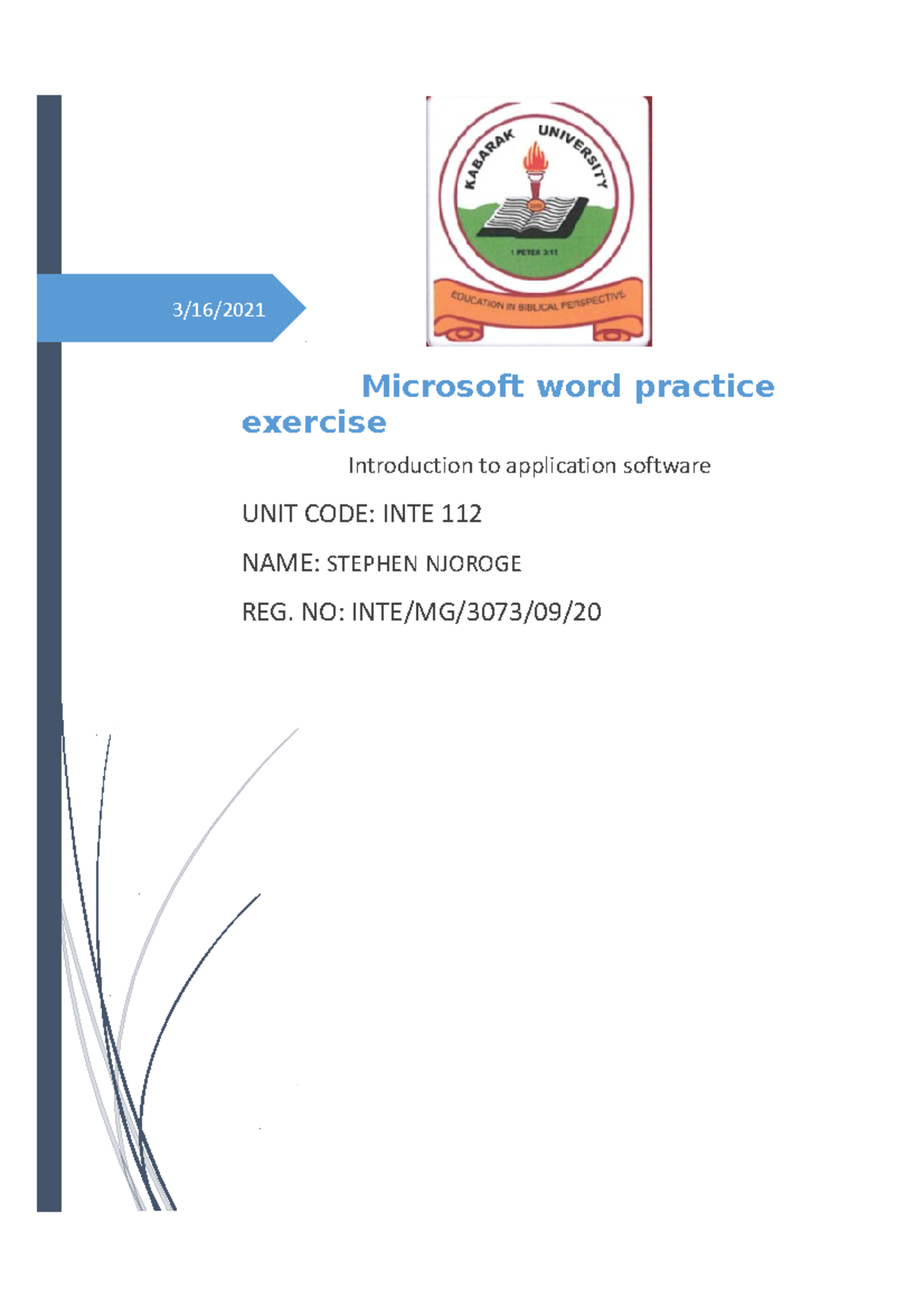 INTE112 IT MG 3073 03 2021 - 3/16/ Microsoft word practice exercise ...