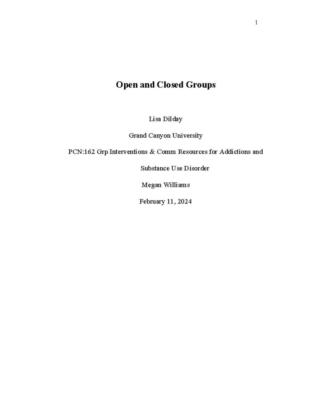 Closed and OPen Groups - Got an A - Open and Closed Groups Lisa Dilday ...