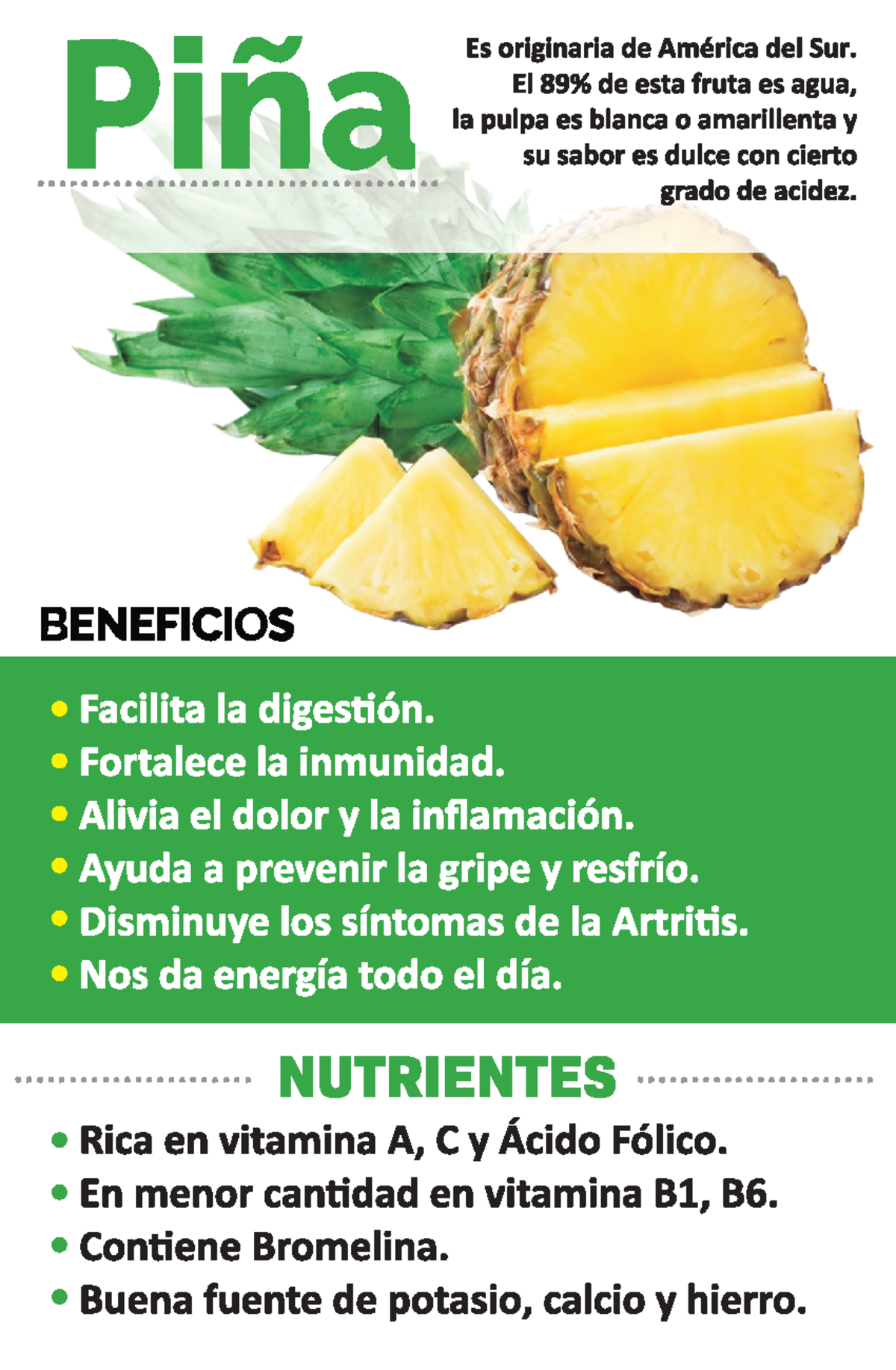 Trabajo Practico Piña - Beneficios de la Piña en la Salud - Es ...