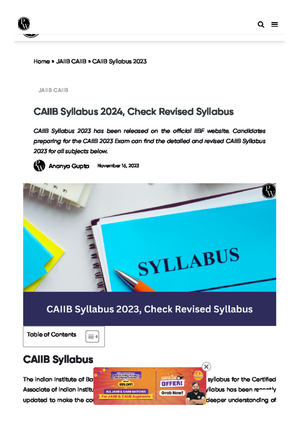 Caiib Syllabus 2024, Check Revised Syllabus - CAIIB Syllabus The Indian ...