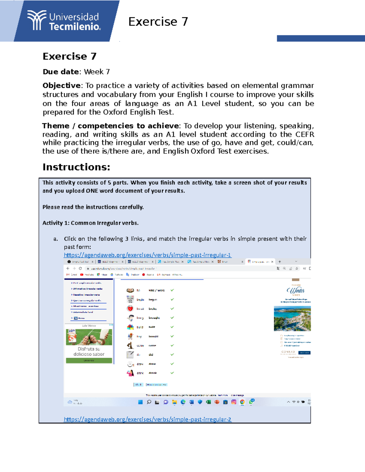 Exercise 77 Afeafsfas Exercise 7 Due Date Week 7 Objective To