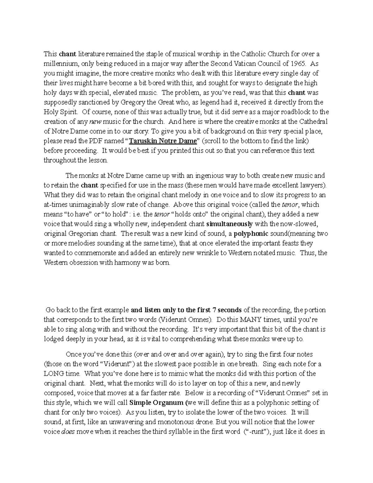 MUH 202320 Notes Chapter 1 - This chant literature remained the staple ...