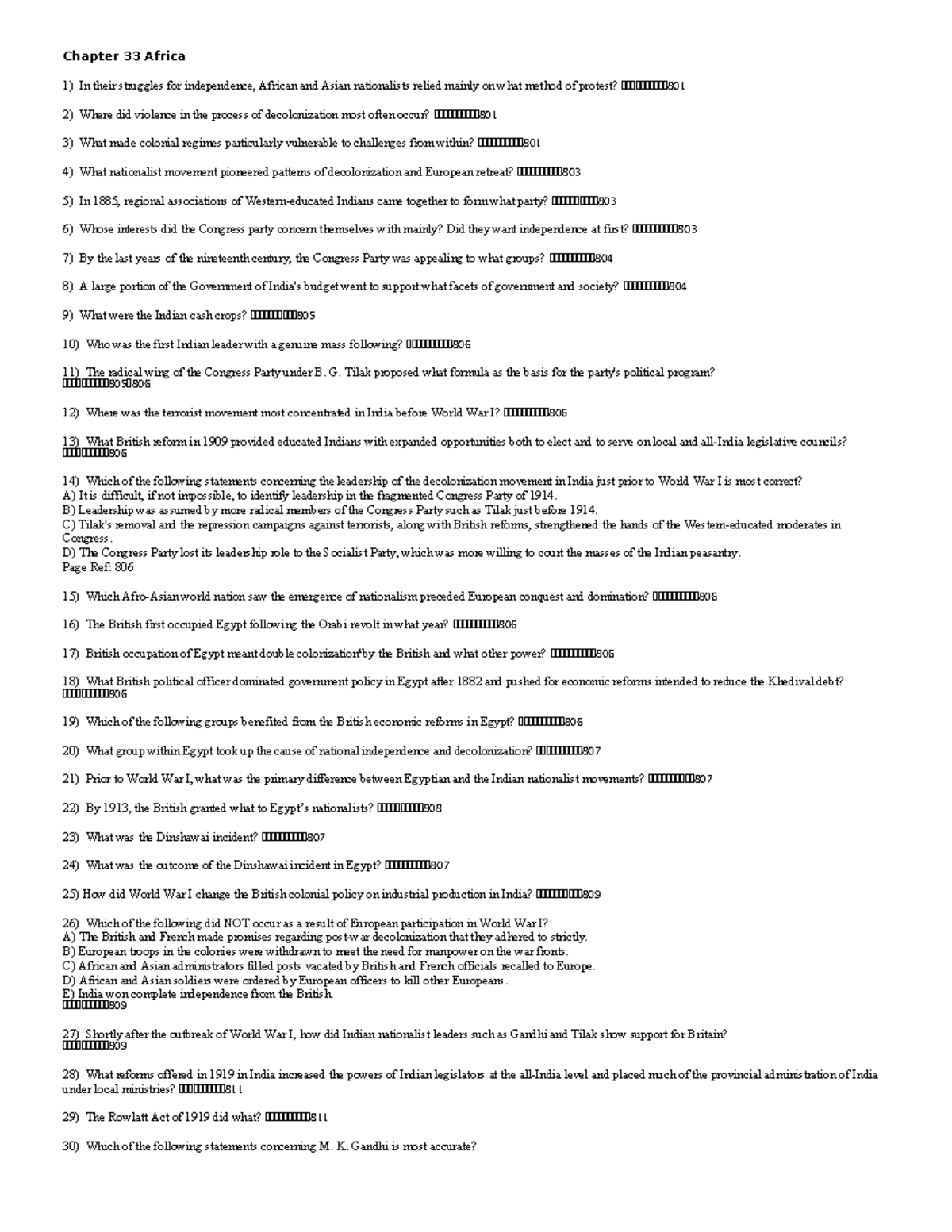 Chapter 33Study Guide - Chapter 33 Africa In their struggles for ...