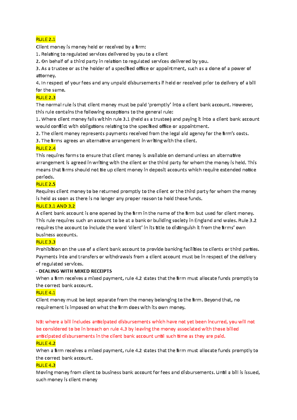 Solicitors Accounts Rules - RULE 2. Client money is money held or ...