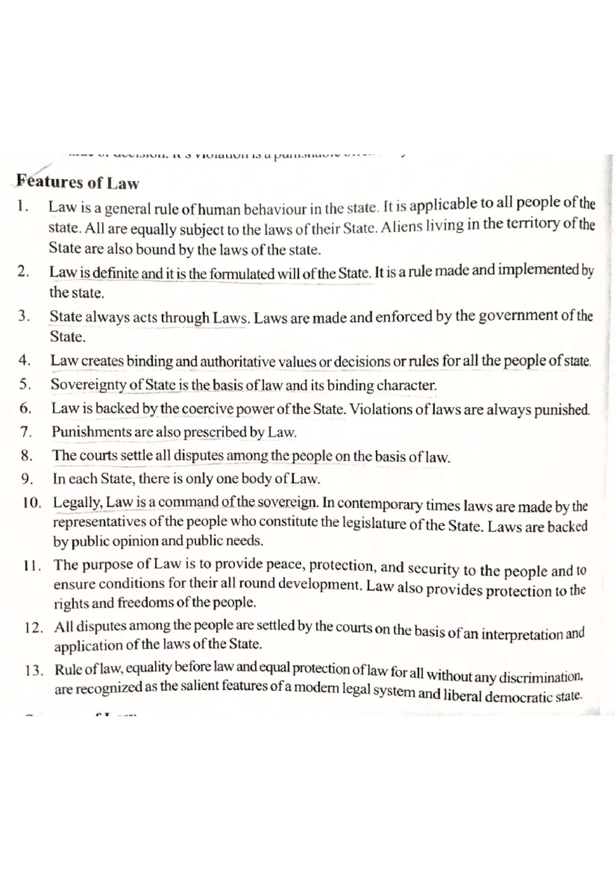 Political science - It consists of features of law. - Studocu