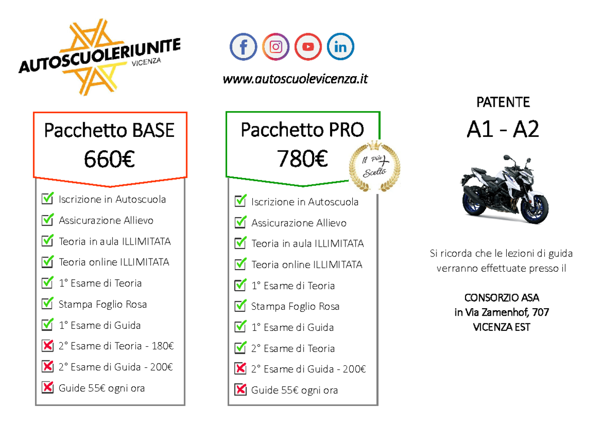 Patente A1 - A2 - autoscuolevicenza Iscrizione in Autoscuola ...