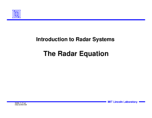 Lectures 1&2 (Introductiojn and types of Radar) - Introduction-1AG 6/18 ...