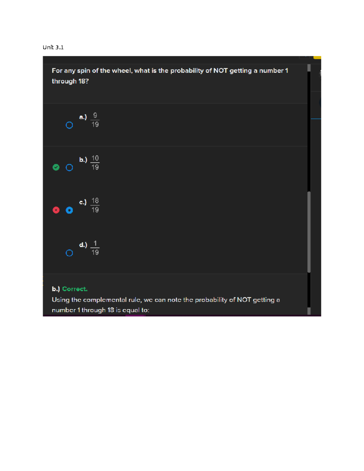 3 - quiz test and answers - MAT240 - Unit 3. - Studocu