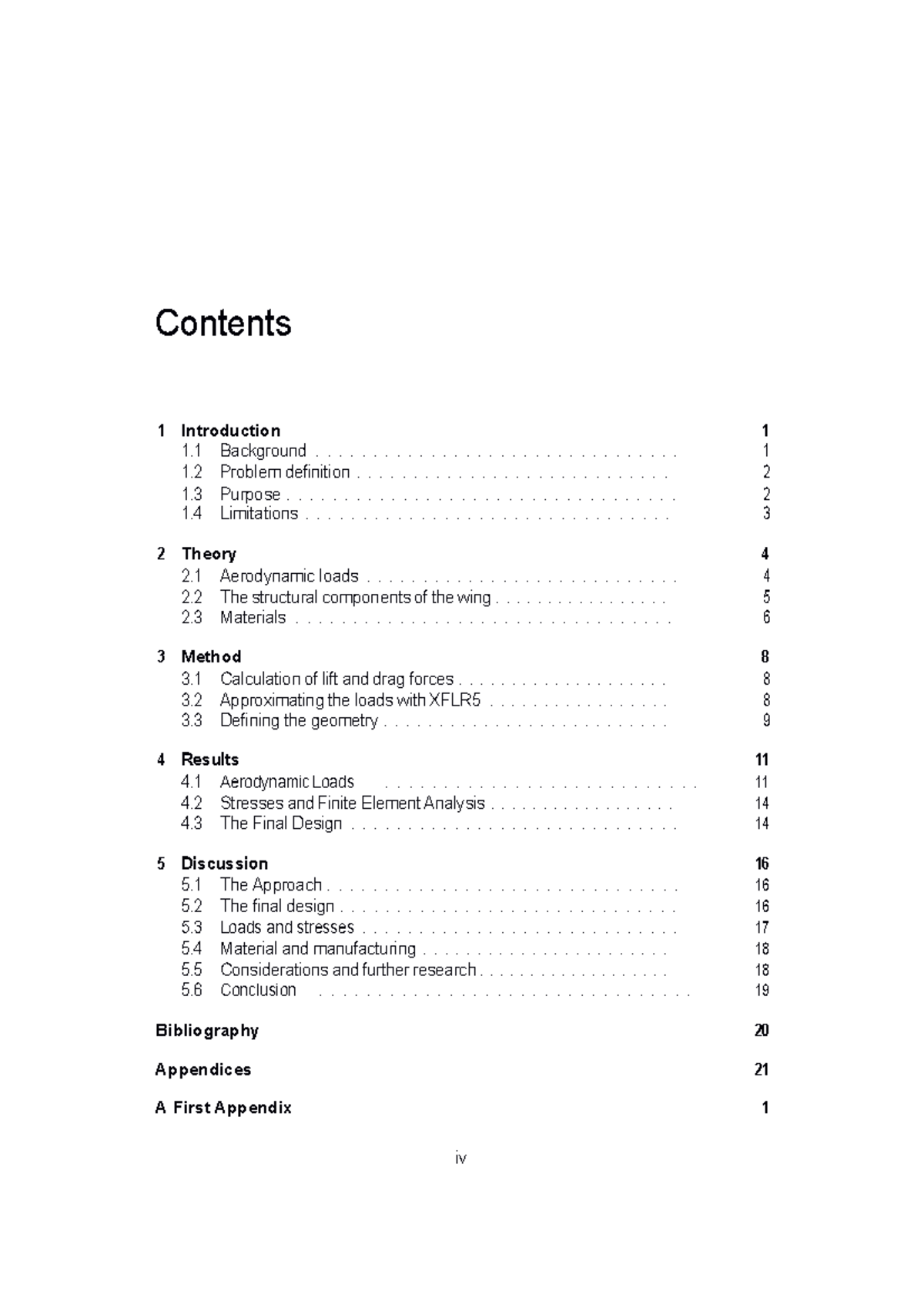 Commercial Aircraft wing structure - iv 1 Introduction Contents 1 ...