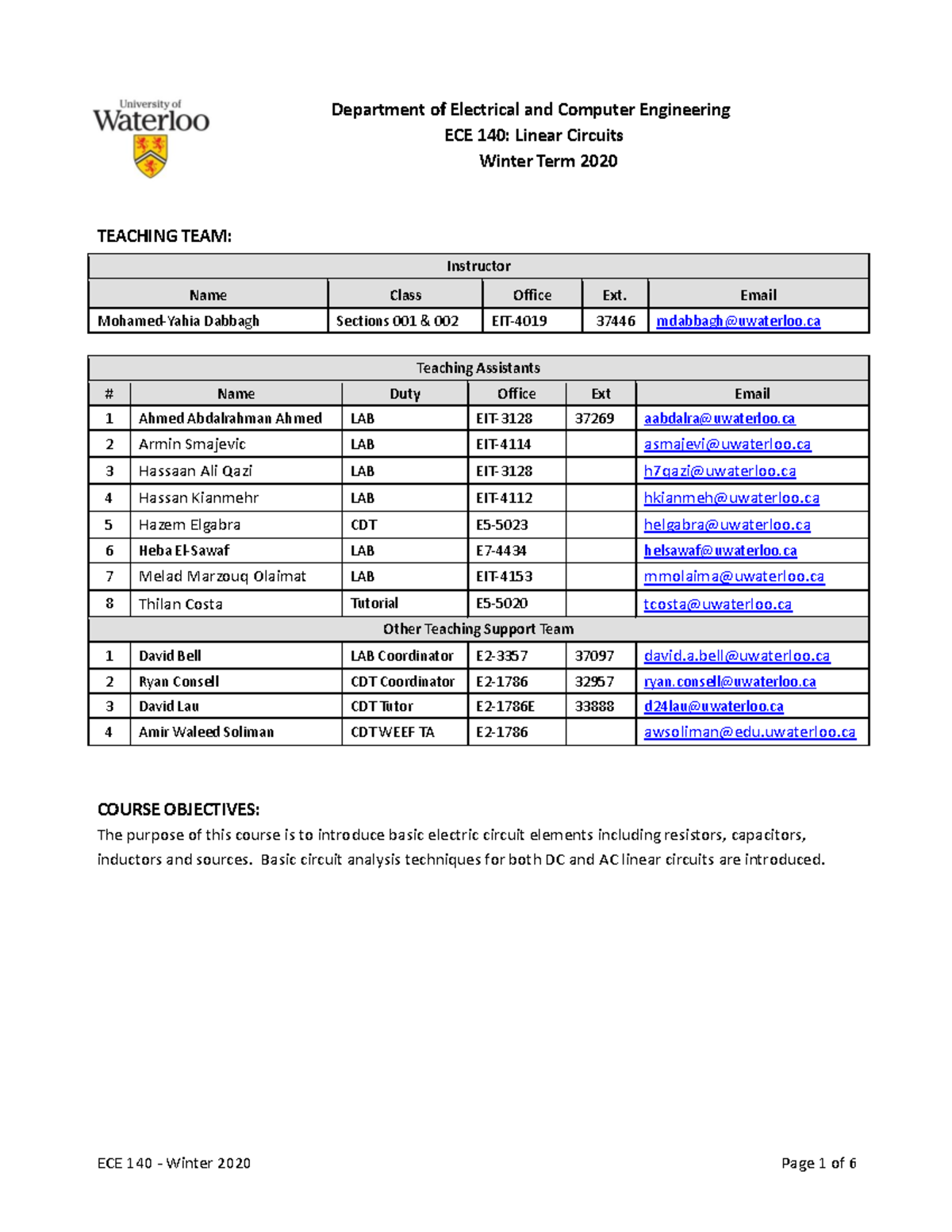 Ece140 Course Syllabus Warning Tt Undefined Function 32 Warning Tt Undefined Function 32