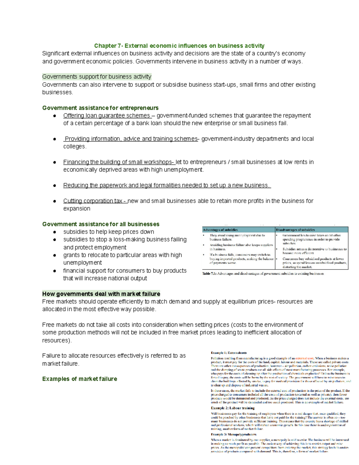 Chapter 7- External economic influences on business activity ...