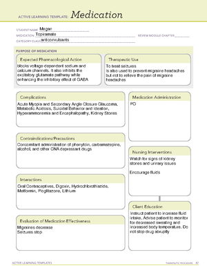 Active Learning Template medication Haloperidol - ACTIVE LEARNING ...