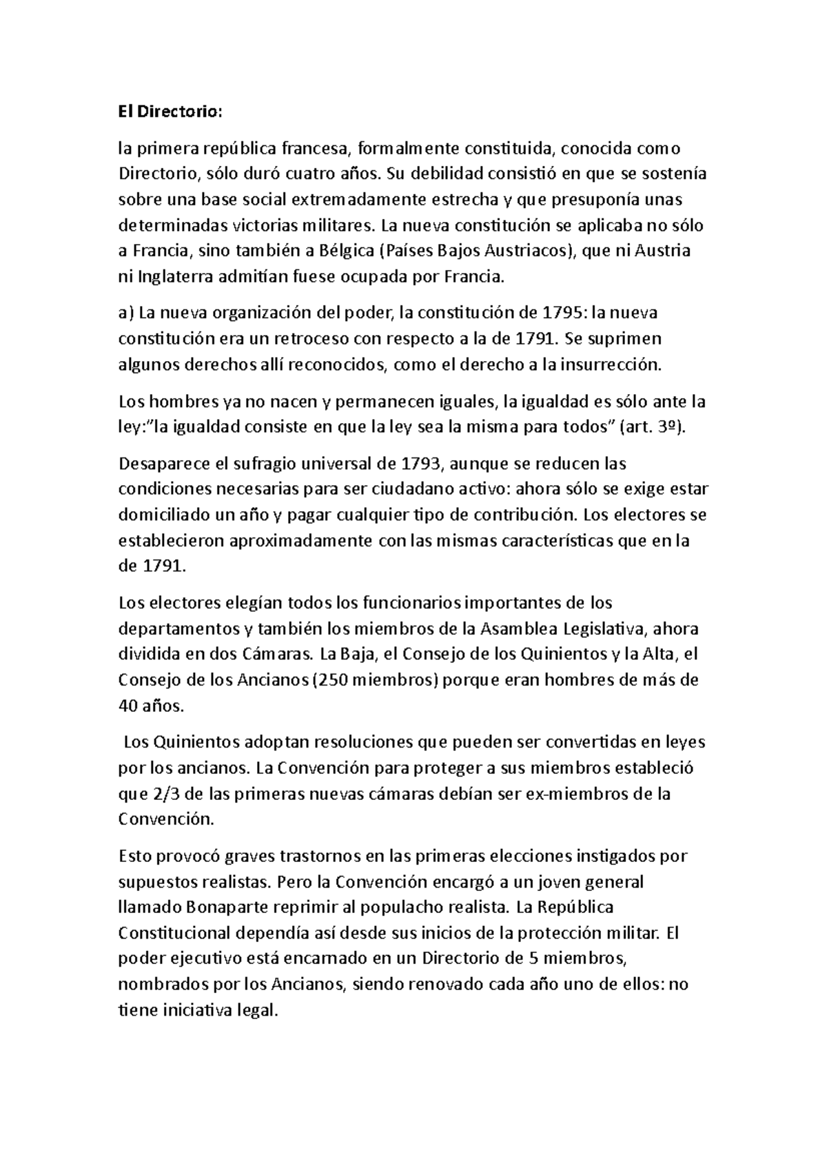El Directorio - El Directorio: la primera república francesa ...