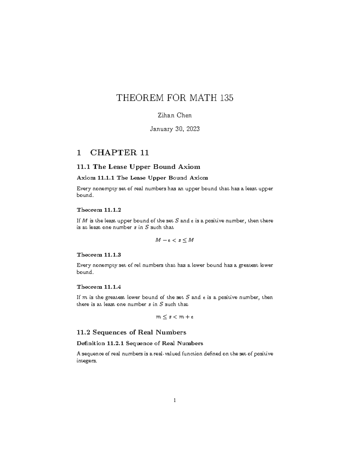 Theorems - The theorem summary of math 126 course book - THEOREM FOR ...