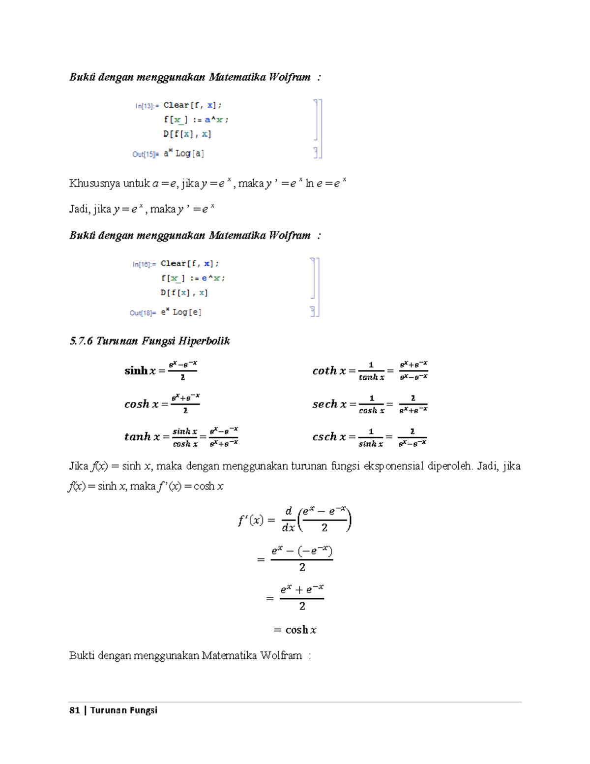 LIMIT FUNGSI DALAM WOLFRAM MATHEMATICA - Bukti dengan menggunakan Matematika Wolfram : Khususnya ...
