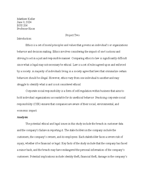 ENG 190 Final Project - Matthew Keller April 21, 2024 ENG- 190 Research ...