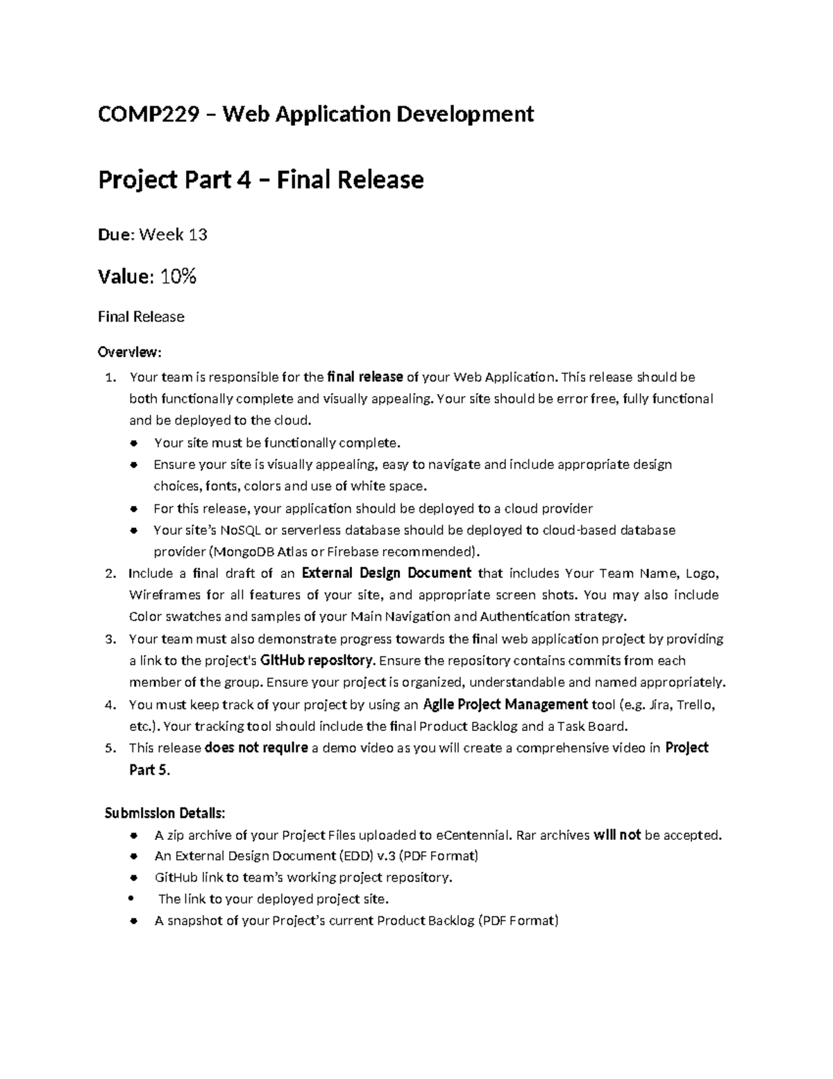 Project - Final Release NEW - COMP229 – Web Application Development Project Part 4 – Final ...