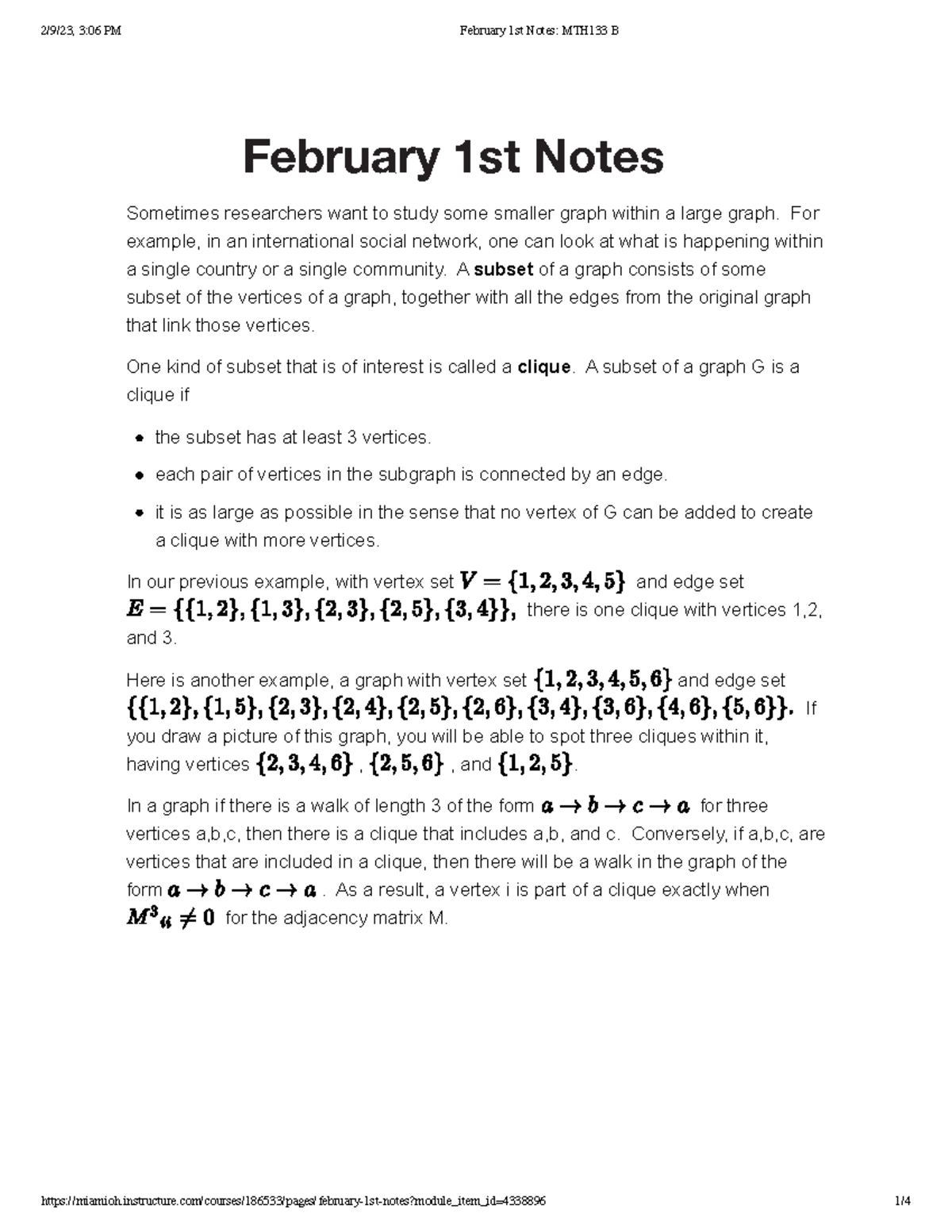 February 1st Notes - February 1st Notes Sometimes researchers want to ...