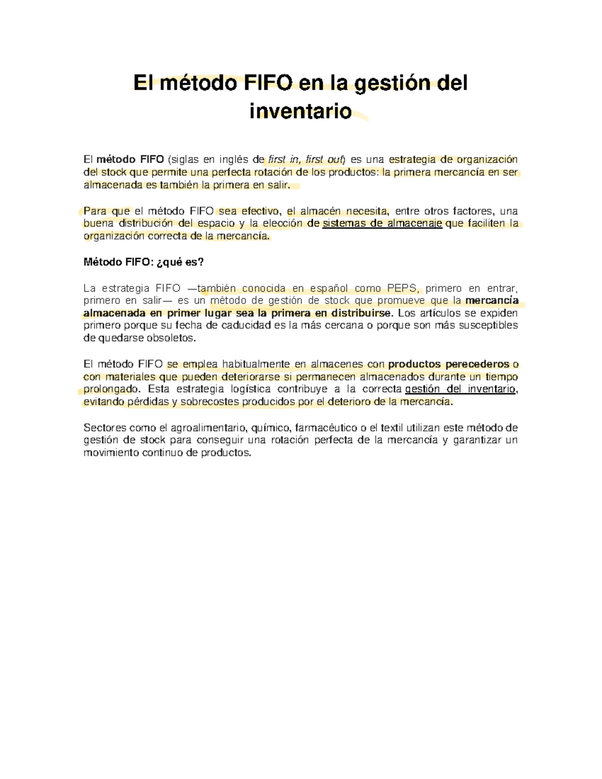 06 El método FIFO en la gestión del inventario - El método FIFO en la ...