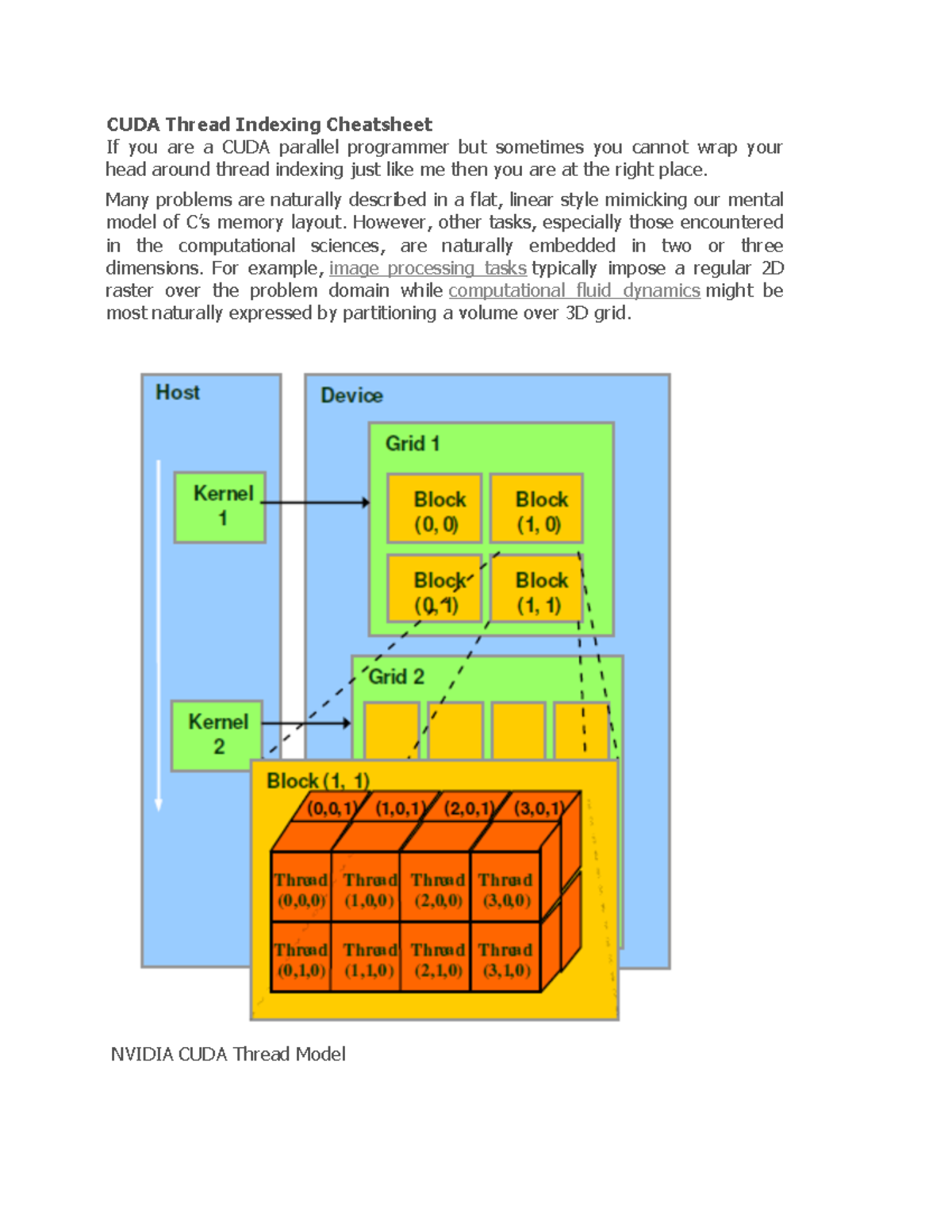 CUDA Thread Indexing Cheatsheet - Atomic Physics - Studocu