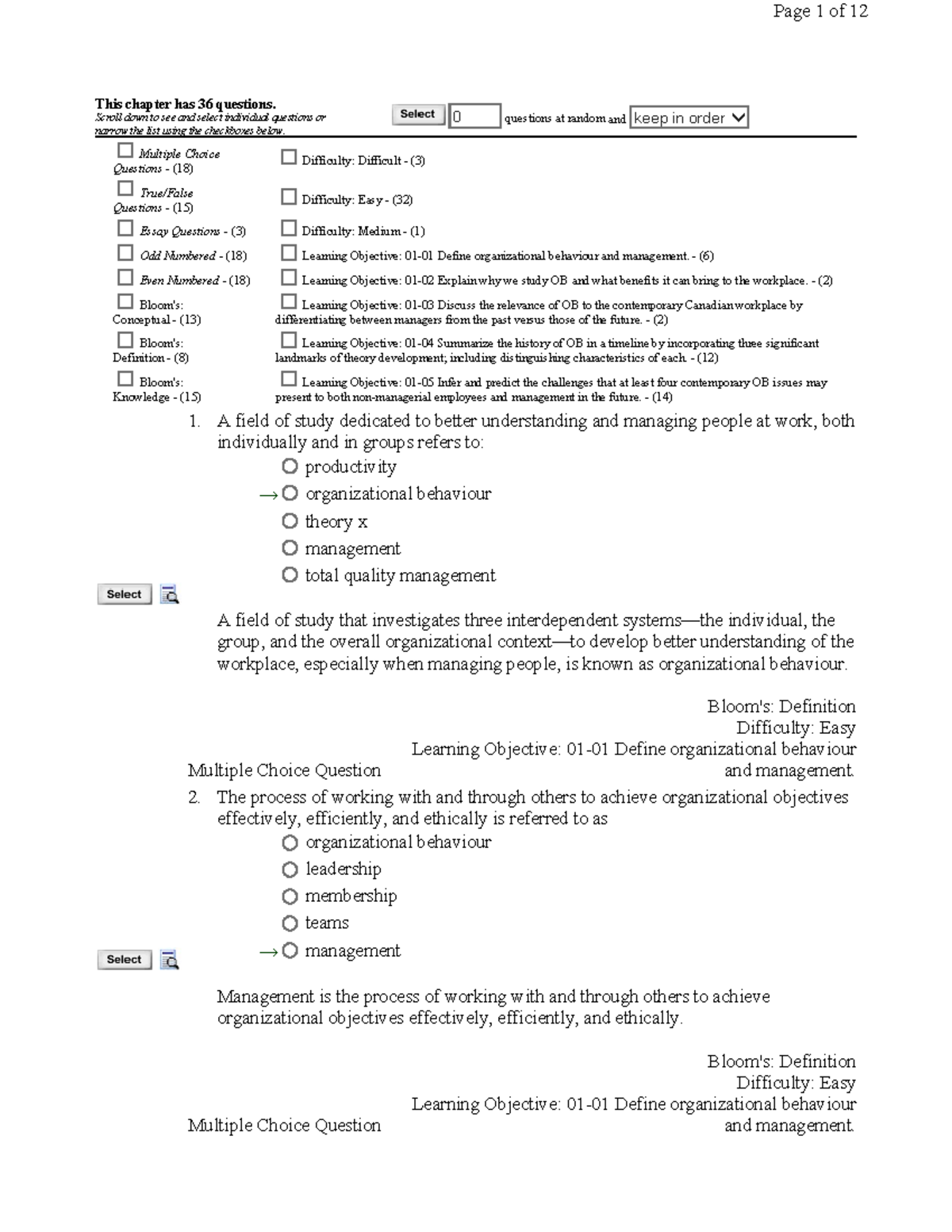 380217666 Test Bank for OB Key Concepts Skills and Best Practices 4th ...